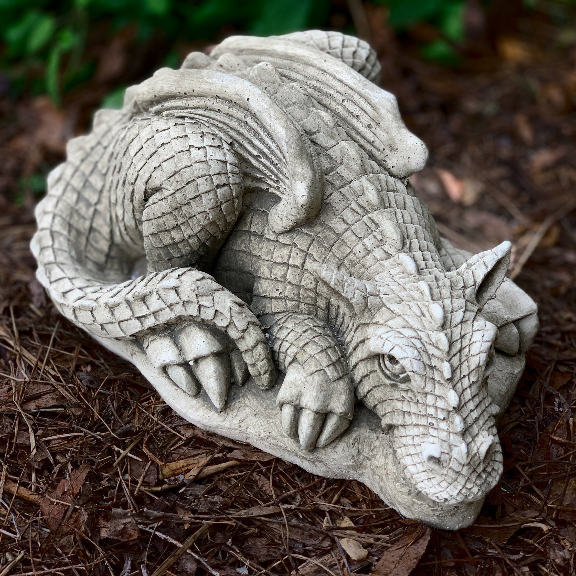 Cute Concrete Dragon Statue Cement Dragon Sculpture Outdoor - Etsy ...