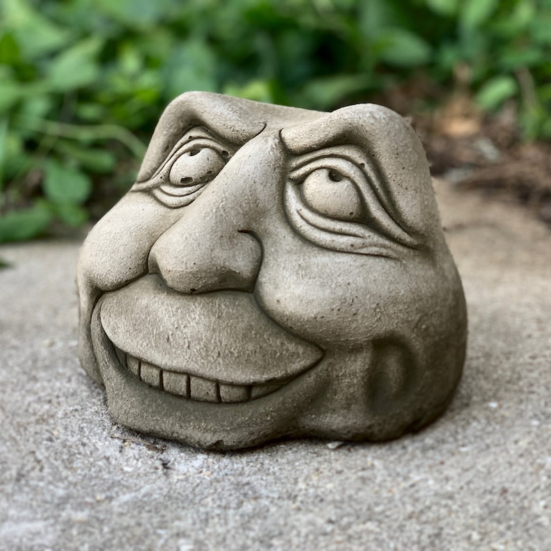 Creepy Face Statue Scary Garden Face Vintage Face Ornament - Etsy