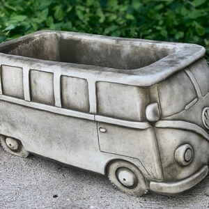 Hippie Bus Planter Statue Outdoor Campervan Planter Cement Hippie Bus ...