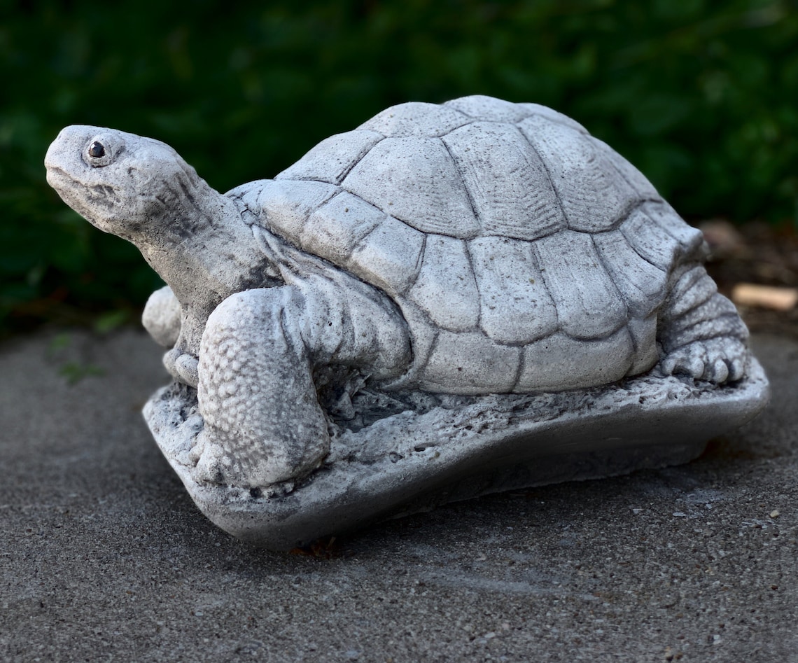 Garden Turtle Statue Sea Turtle Decor Cement Turtle Sculpture Outdoor ...