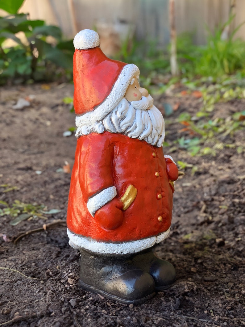 Concrete Santa Figurine Stone Santa Claus Statue Cement New - Etsy