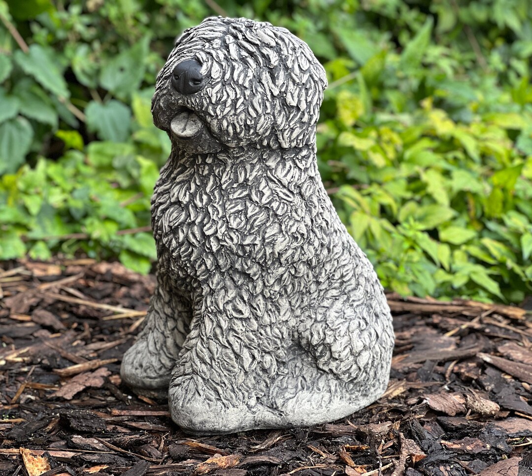 Unique Dog Statue Concrete Dog Sculpture Garden Pet Miniature Stone ...