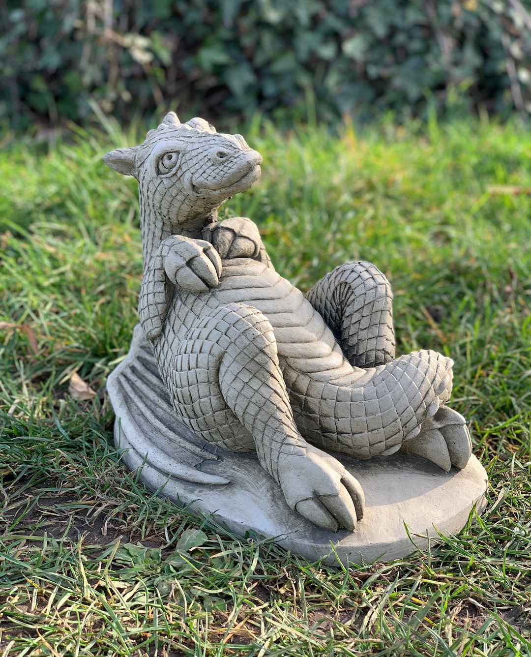 Concrete Baby Dragon Sculpture Fairy Tale Statue Outdoor Animal ...
