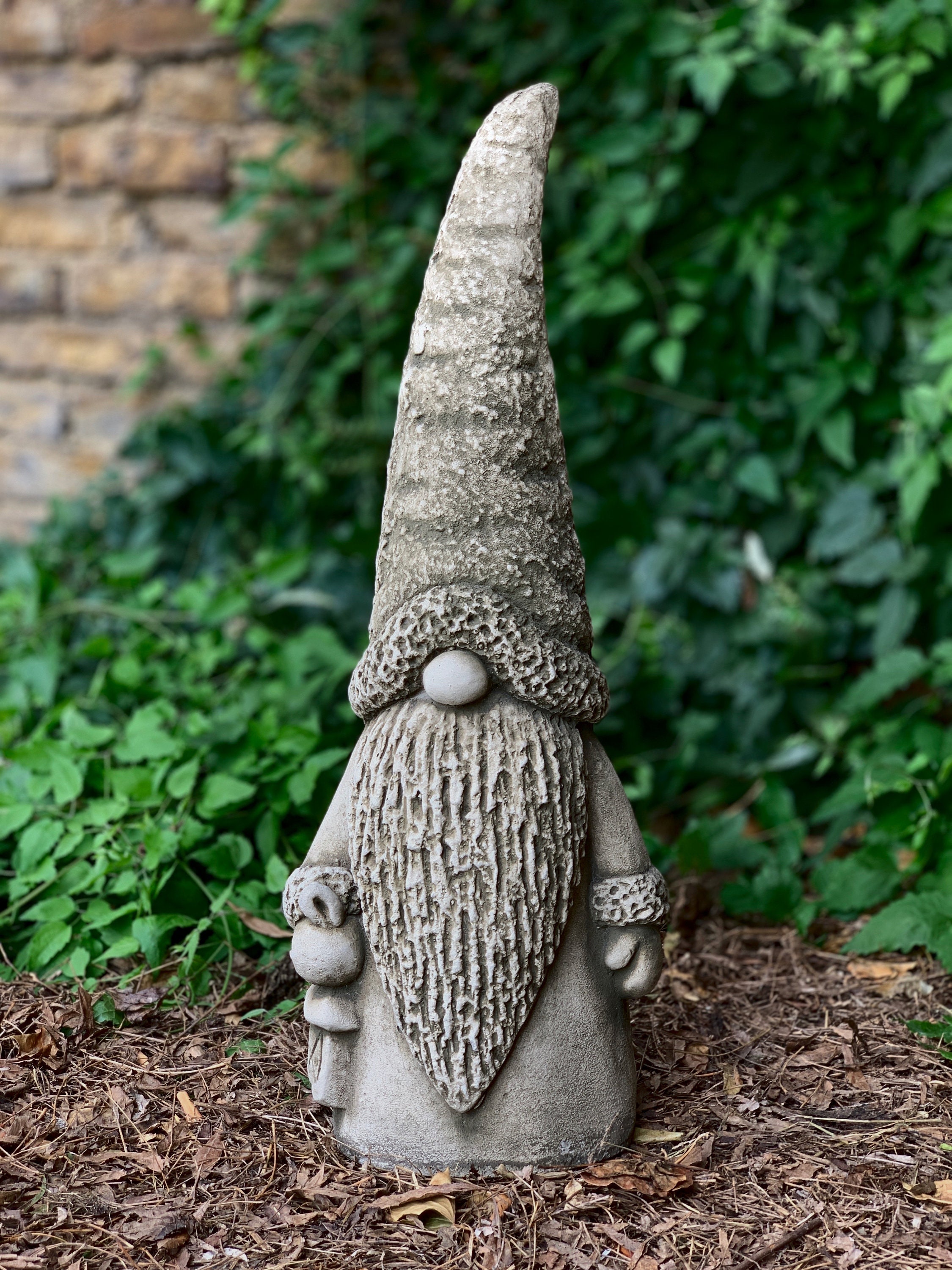 Large Gnome With Beard Garden Gnome Statue Outdoor Gnome Sculpture Old ...