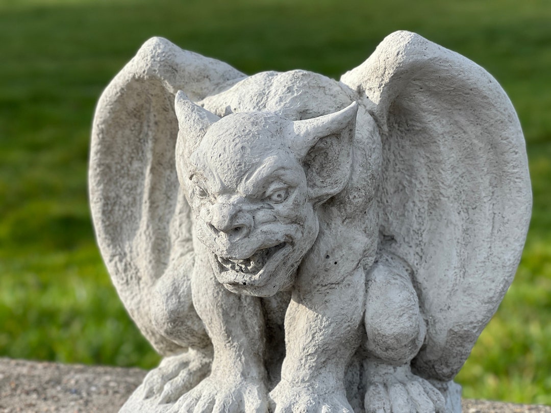 Gothic Gargoyle Statue Concrete Demon Sculpture Stone Guardian Gargoyle ...