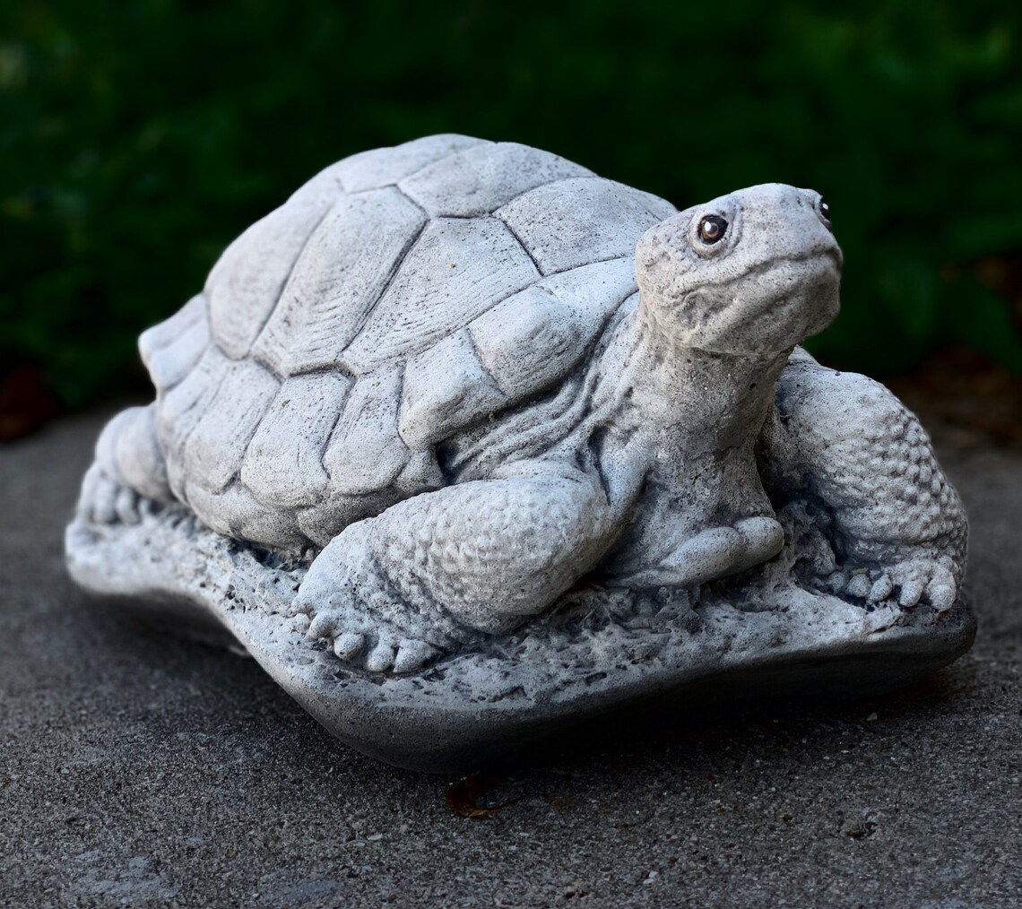 Garden Turtle Statue Sea Turtle Decor Cement Turtle Sculpture Outdoor ...