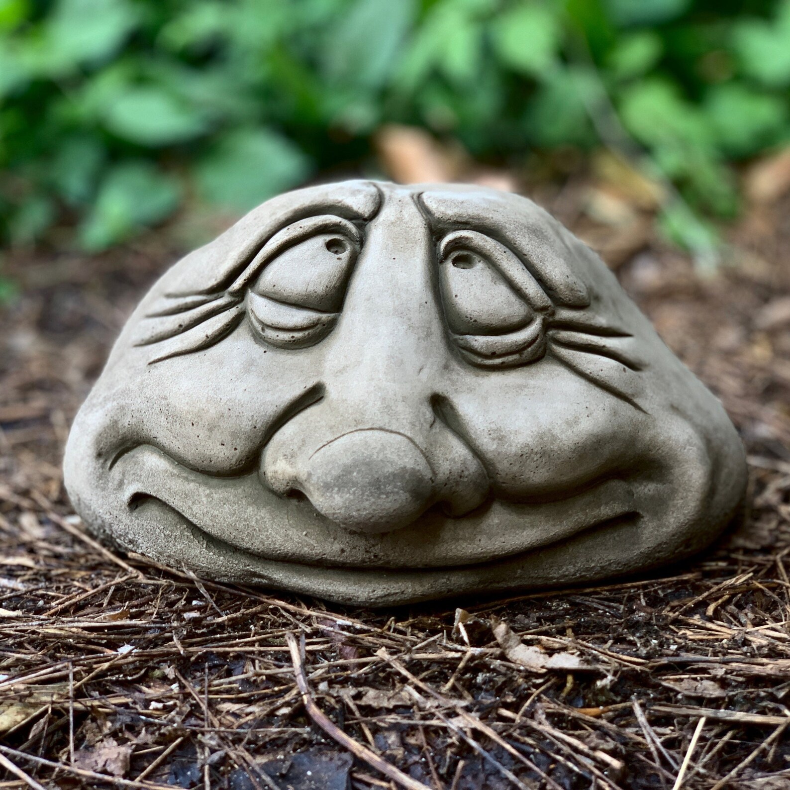 Retro Smiley Face Ornament Funny Face Garden Statue Unique Bust ...