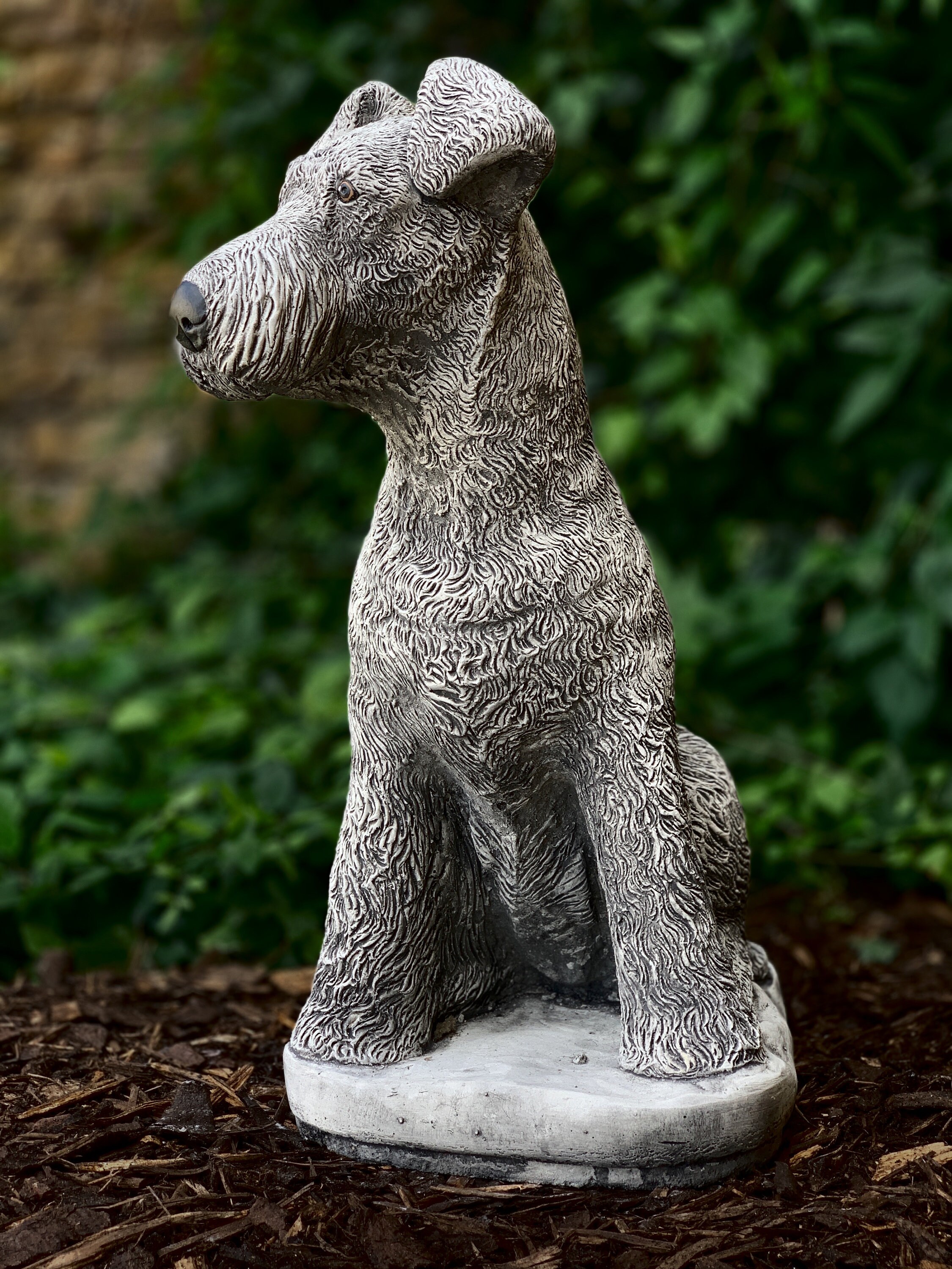 Detailed Fox Terrier Statue Large Fox Terrier Figurine Garden - Etsy UK