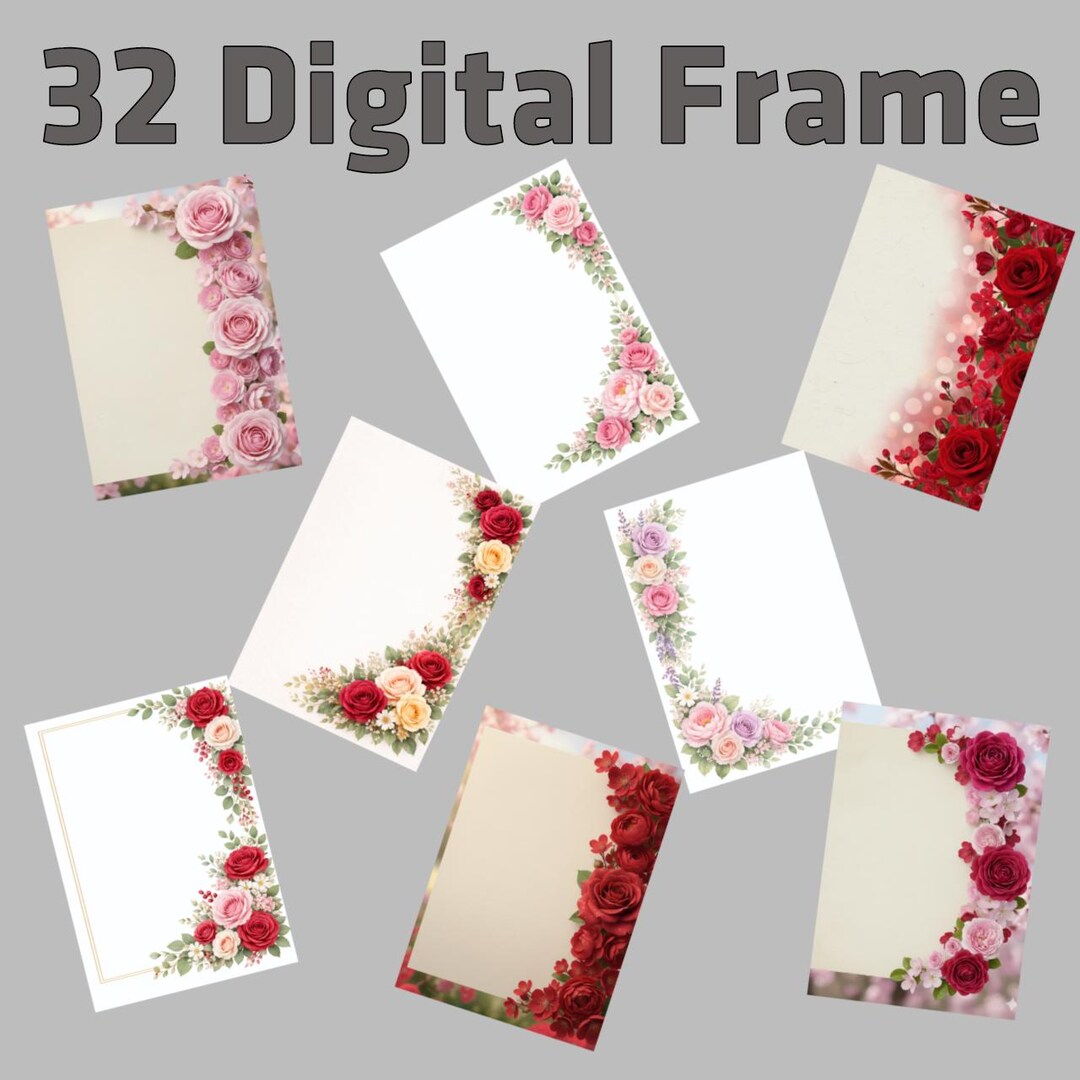 32 Frame for Poem and Art Projects (digital Product) - Etsy UK