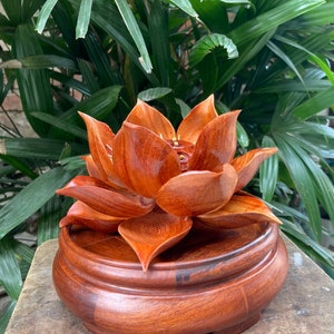 Lotus Flower, Handcrafted Lotus, Wooden Lotus - Etsy
