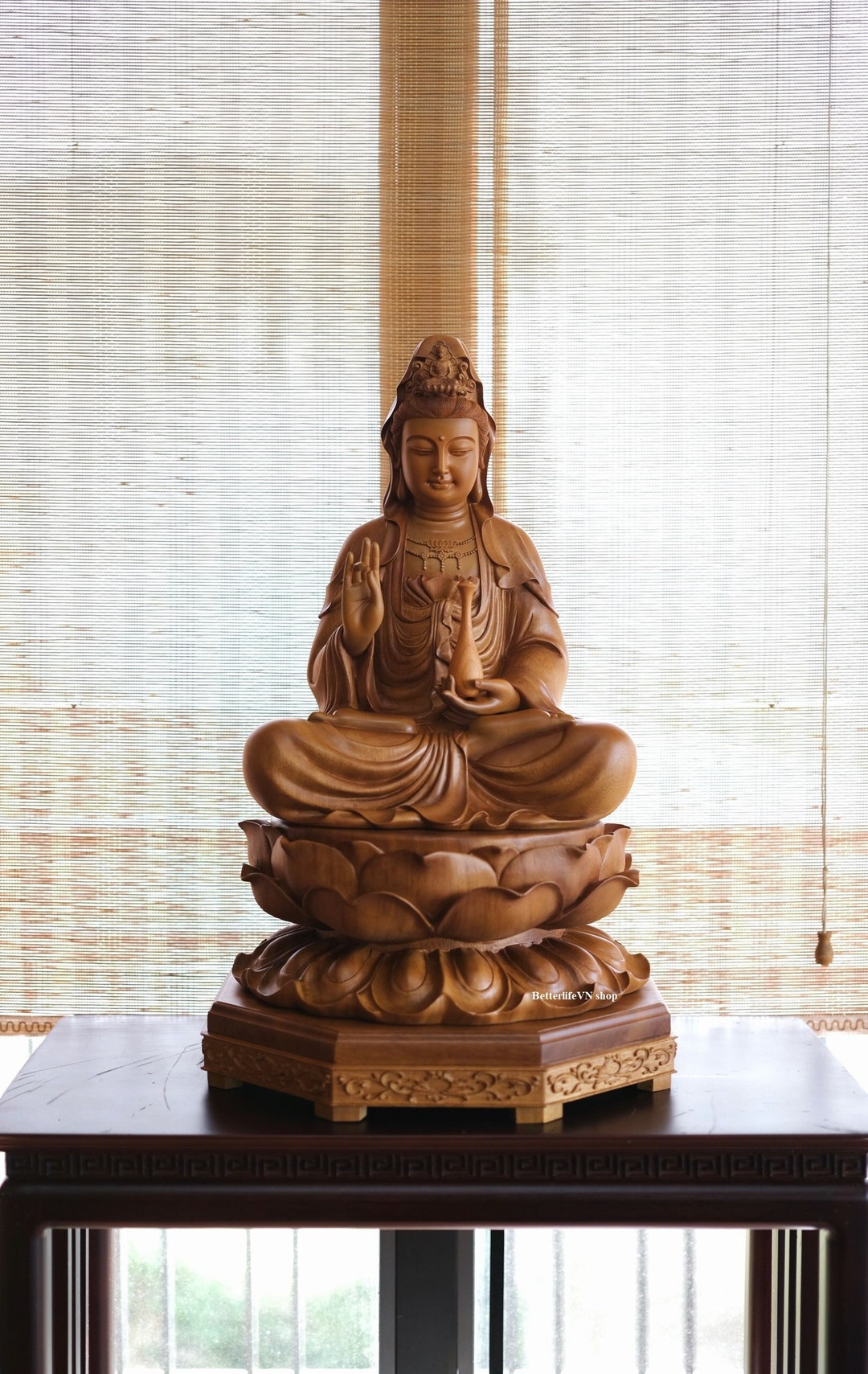 Handcrafted Guanyin Buddha (18.5 Inches) Kuanyin Buddha Statue, Mother ...
