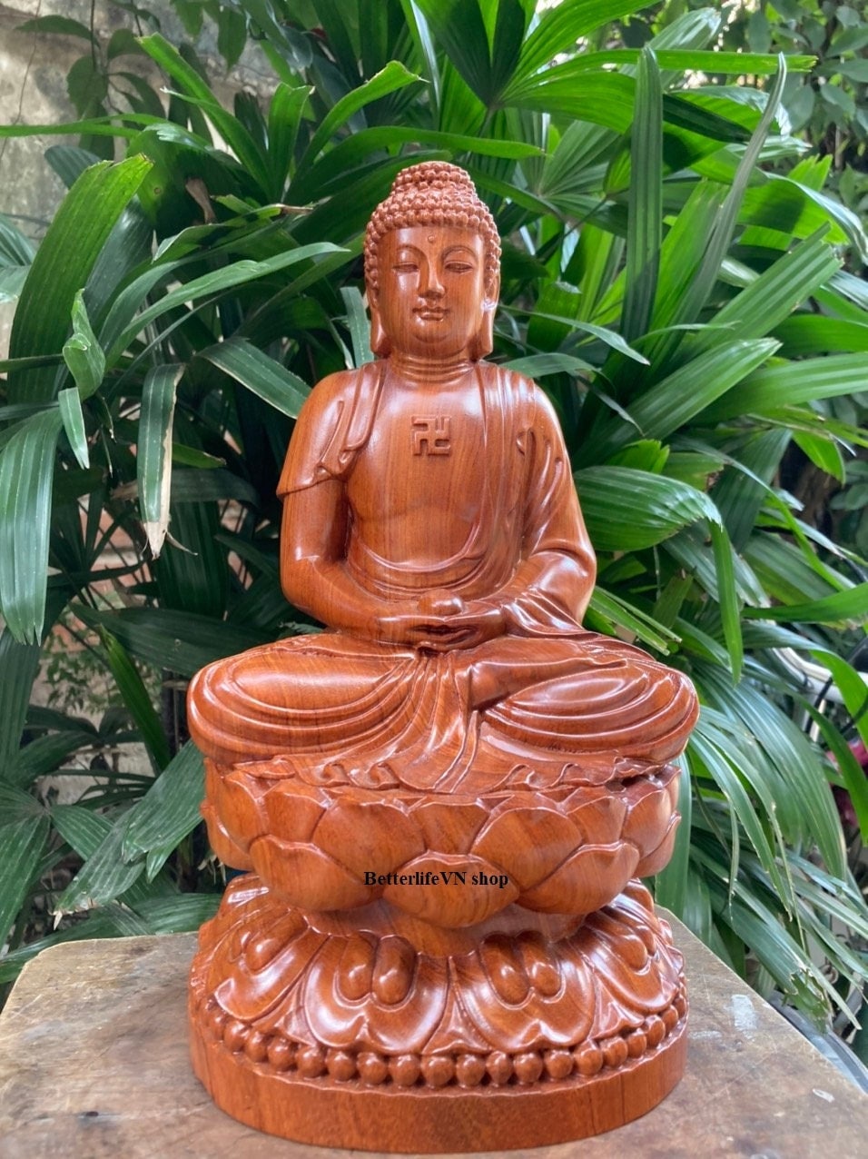 Amitabha Buddha Statue 11.8h Sitting on a Lotus Solid - Etsy