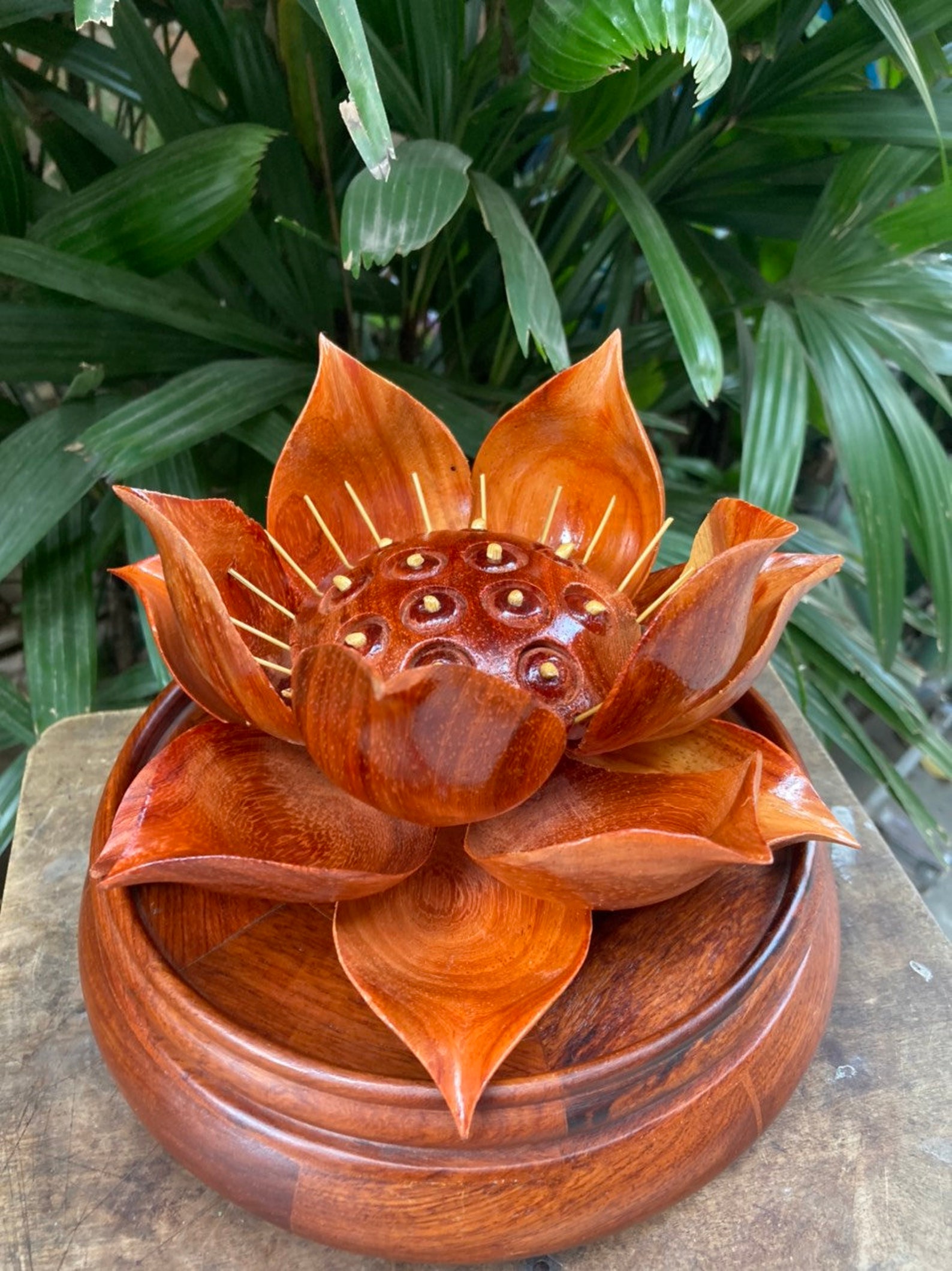 Lotus Flower Handcrafted Lotus Wooden Lotus - Etsy