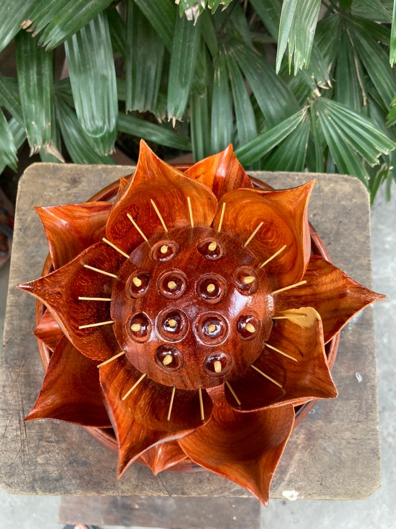 Lotus Flower Handcrafted Lotus Wooden Lotus - Etsy