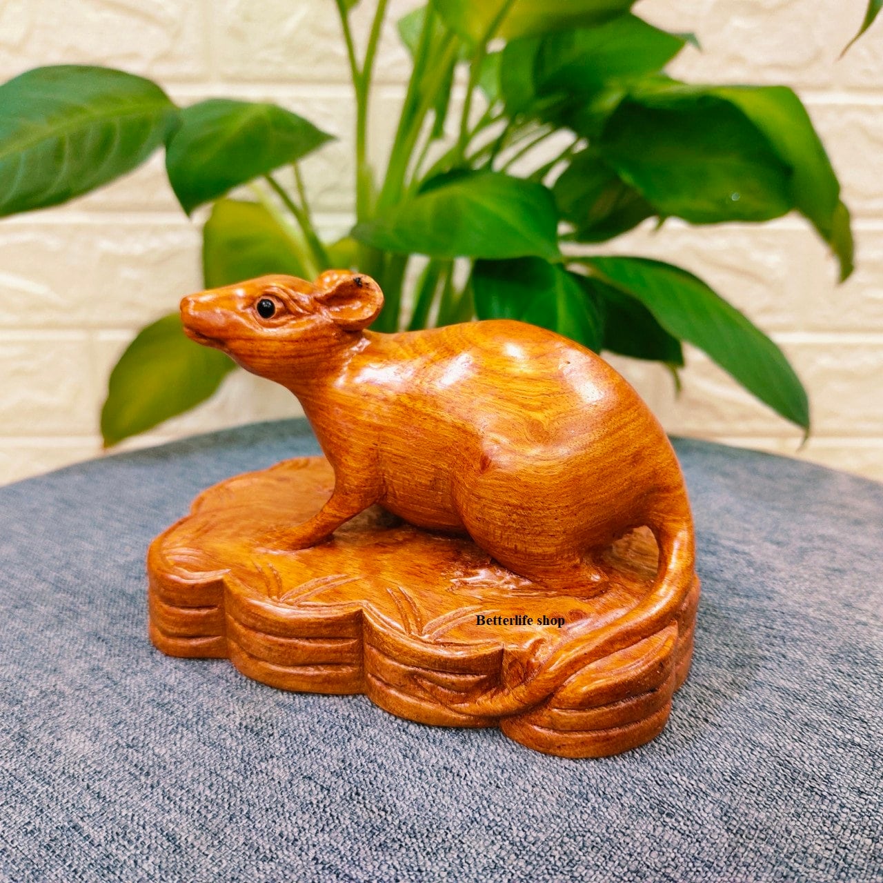 Handcrafted Rat Statue Wooden Rat Animal Statue Bring Luck - Etsy