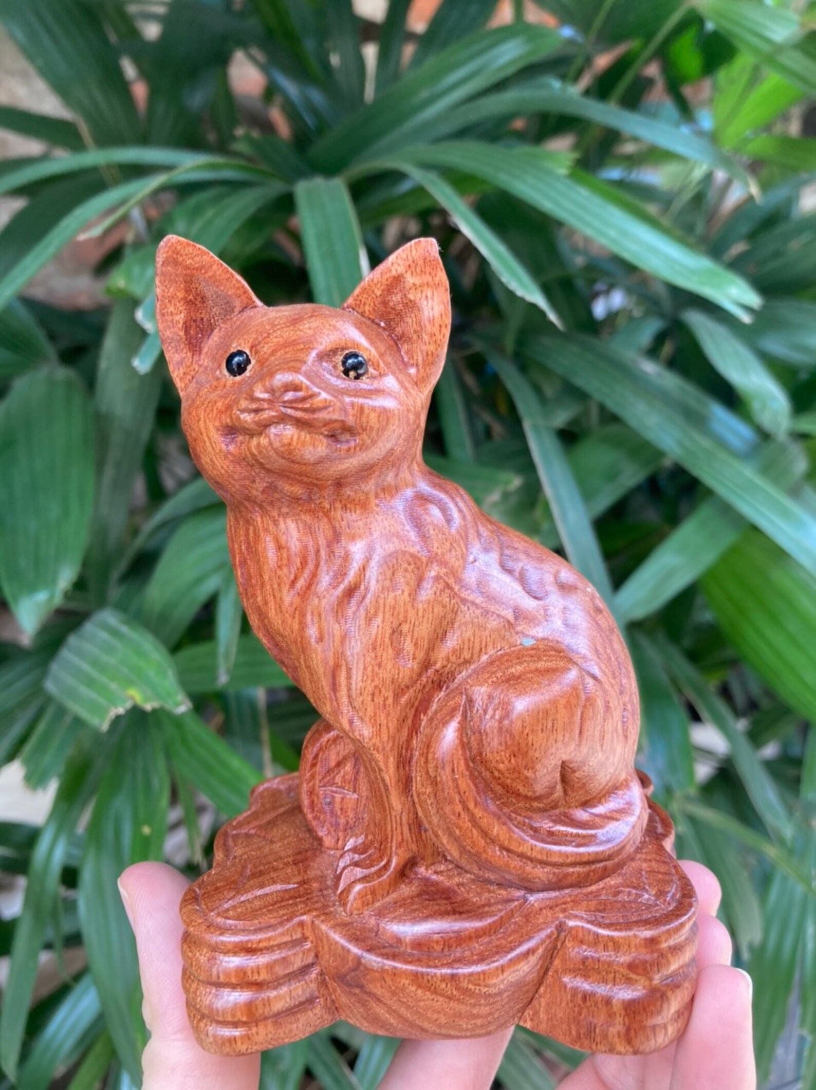 Small Wooden Cat Feng Shui Cat Statue Handcrafted Cat Small - Etsy