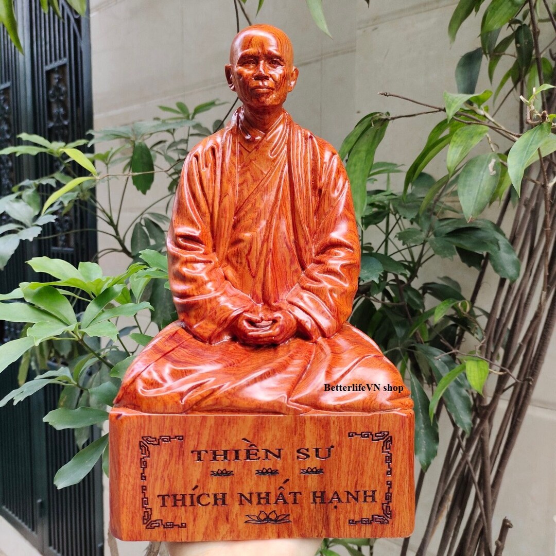 Handcrafted Thich Nhat Hanh Buddhist Monk Statue in 11.8 Inches ...