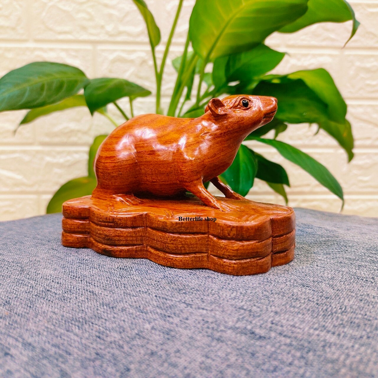 Handcrafted Rat Statue Wooden Rat Animal Statue Bring Luck - Etsy