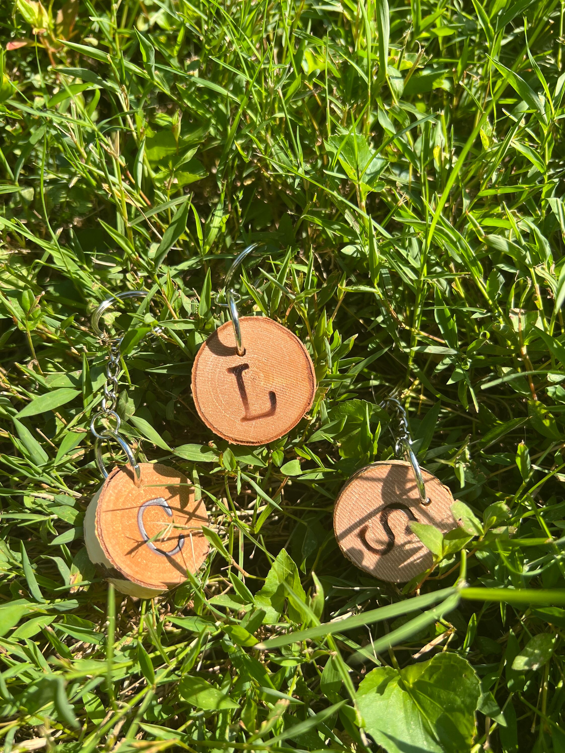 Hand Wood Burned Letter Keychain - Etsy
