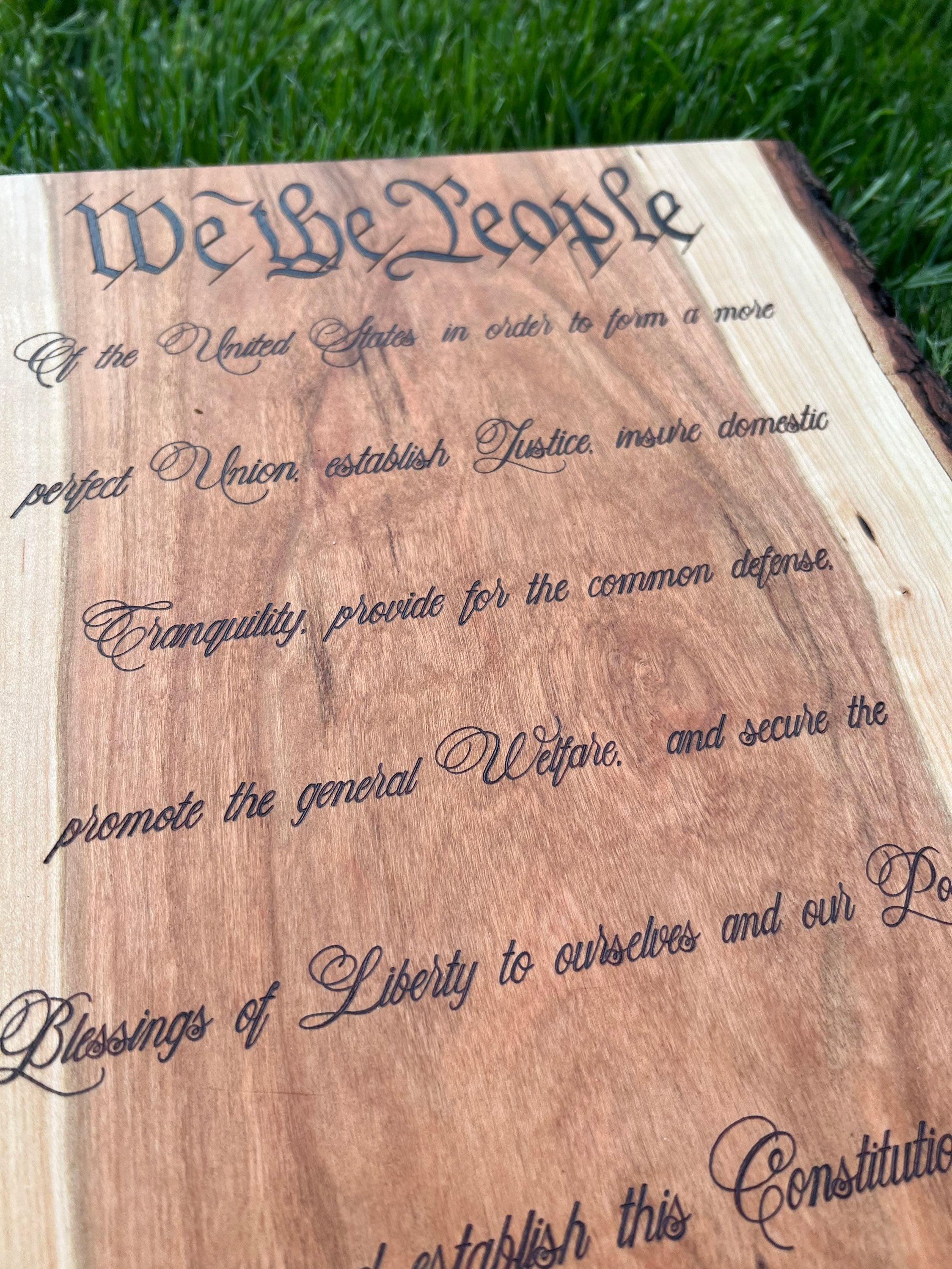 Hand Wood Burned Preamble of the Constitution - Etsy