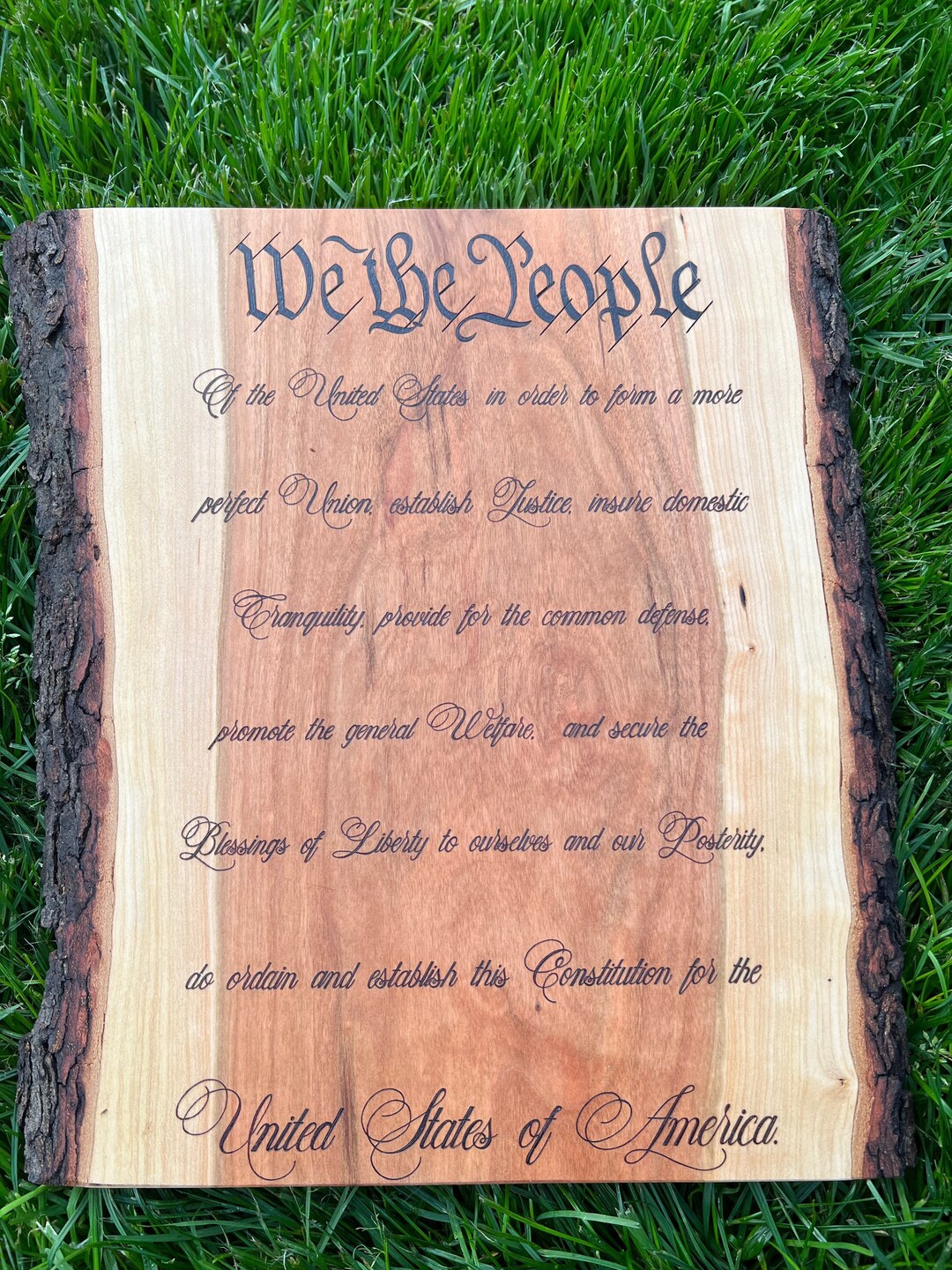 Hand Wood Burned Preamble of the Constitution - Etsy