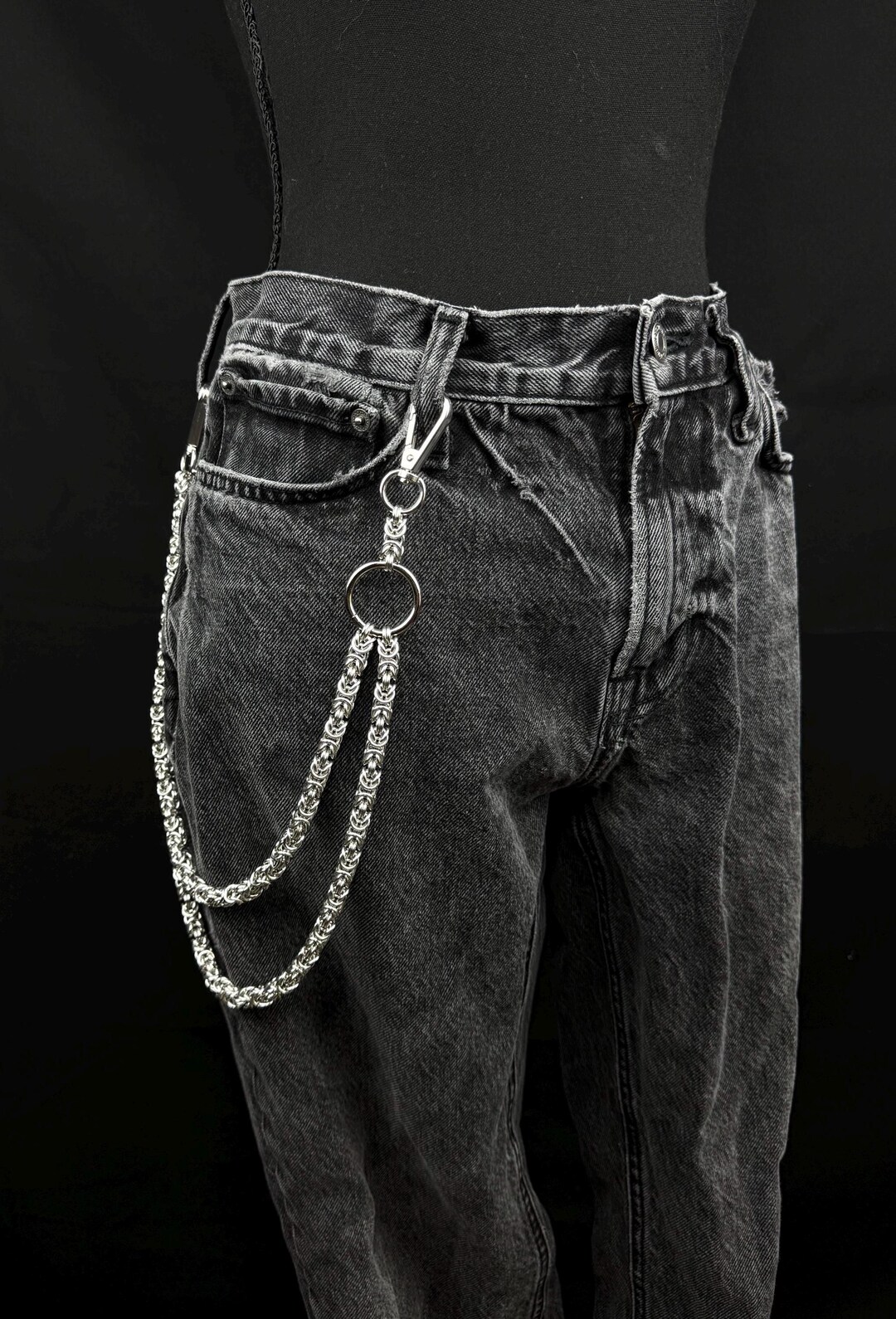 Edgy Belt/wallet Chain: Chainmail Metalwork Byzantine O Belt Chain - Etsy