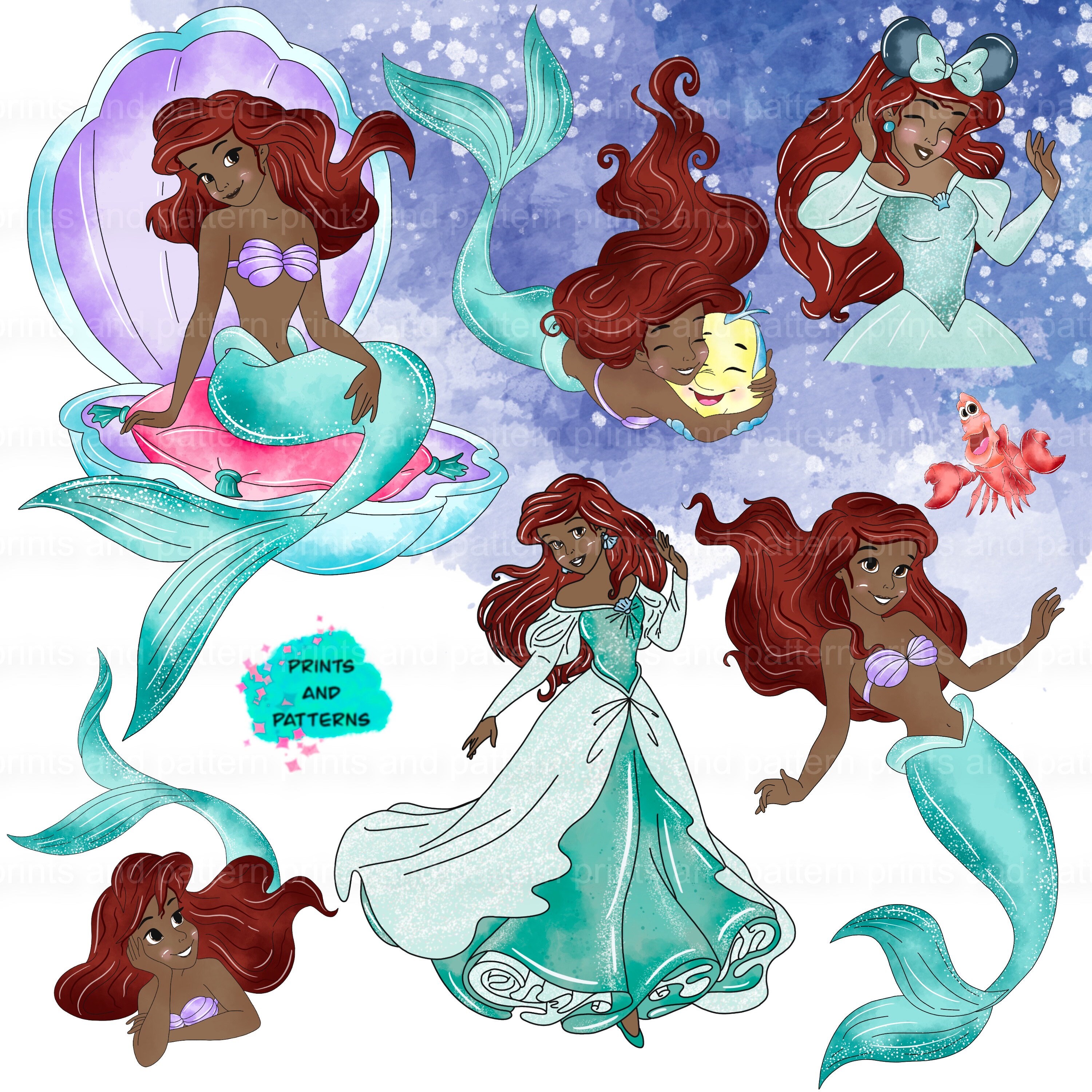 Little Mermaid Disney Prince Clip Art