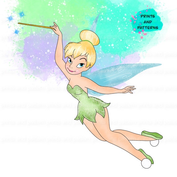 Tinkerbell With Wand Clip Art