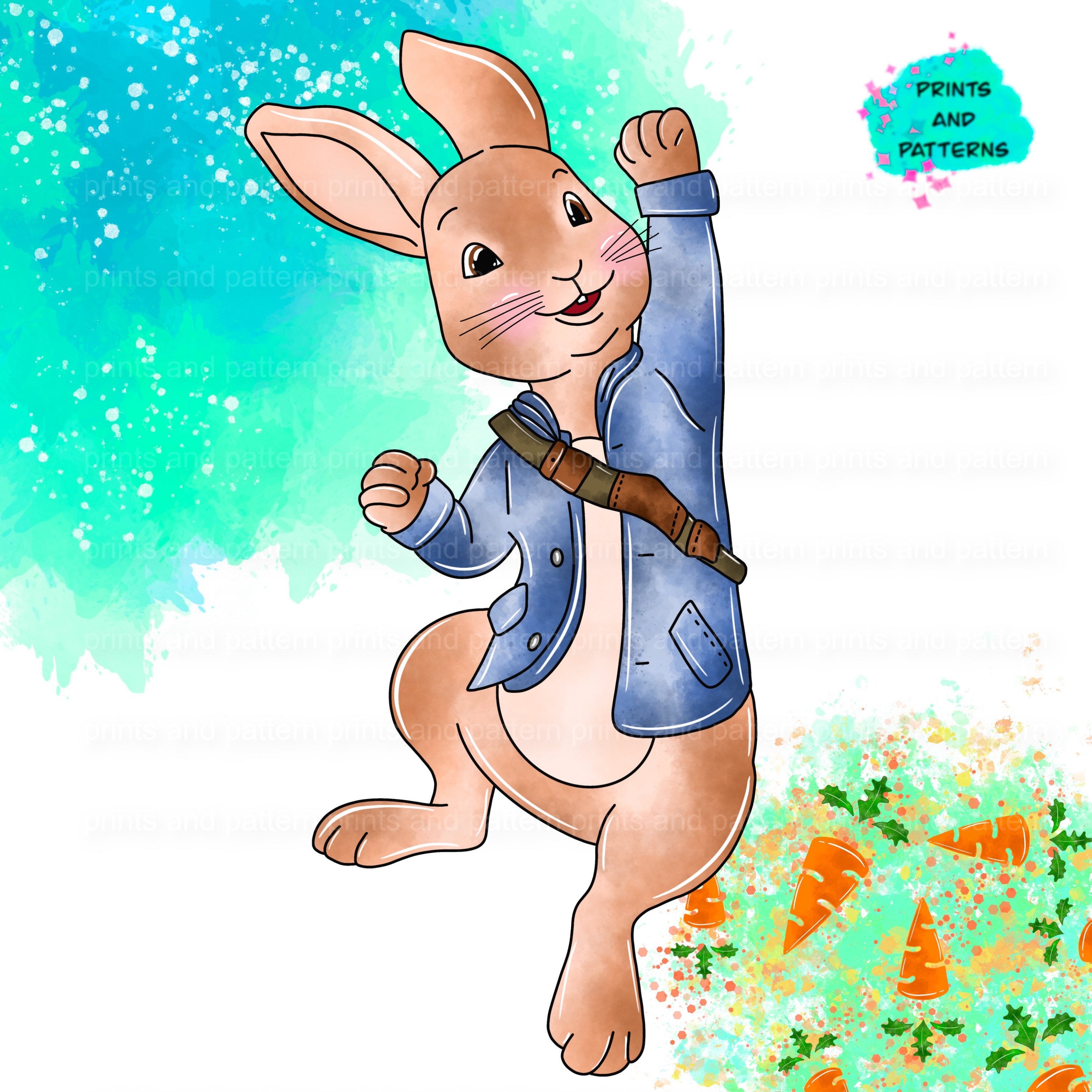 Peter Rabbit Clipart Watercolor Peter Rabbit Cute Tv Peter - Etsy UK