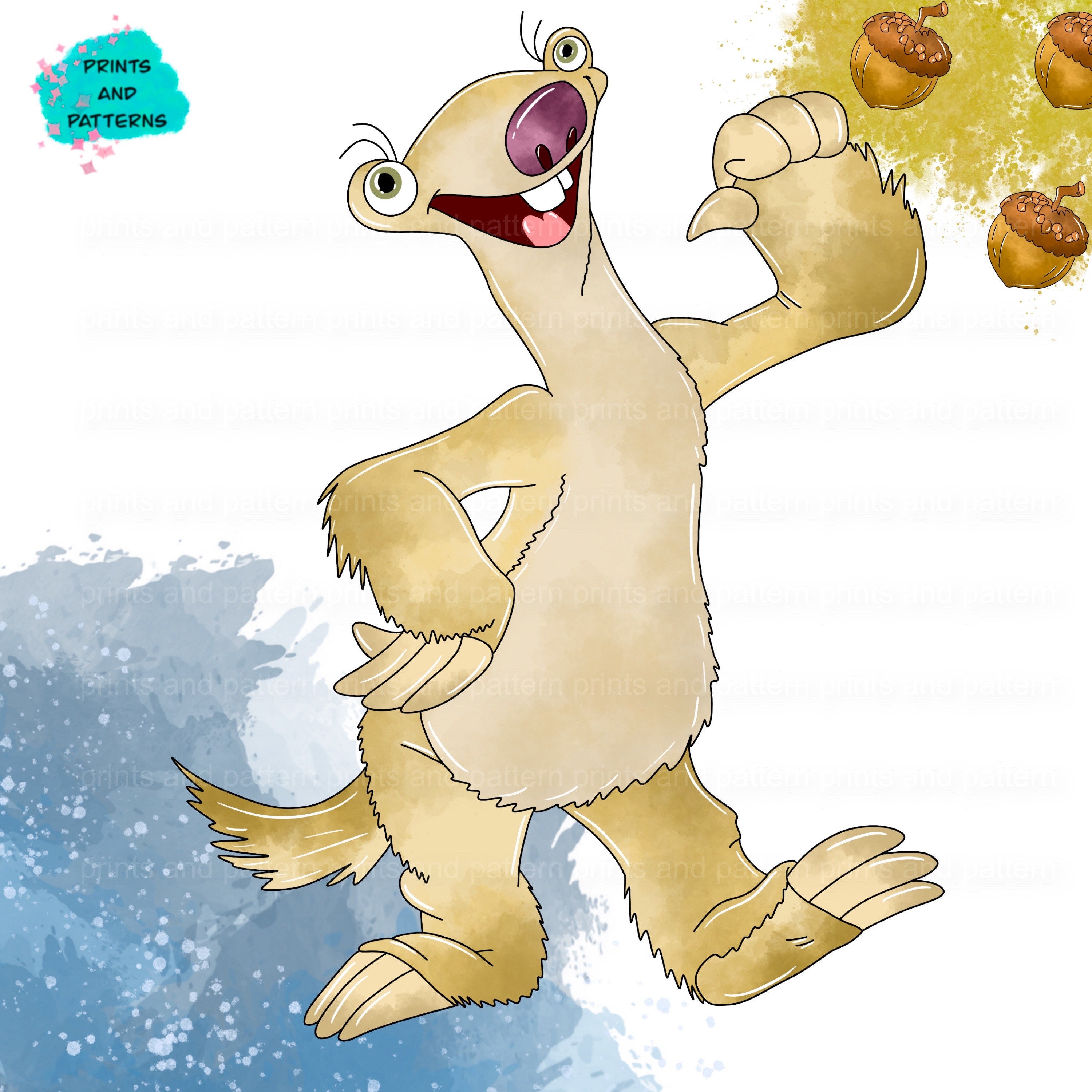 Ice Age Png Clipart Watercolor Ice Age Clipart Prints and - Etsy