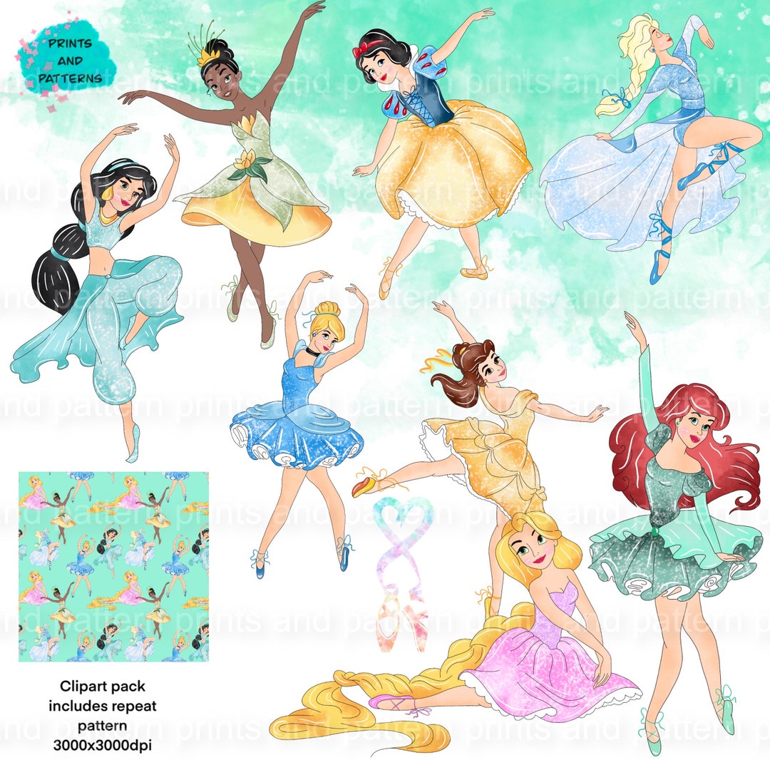 Princess Ballet Clipart Princess Glitter Png Ballet Shoe - Etsy