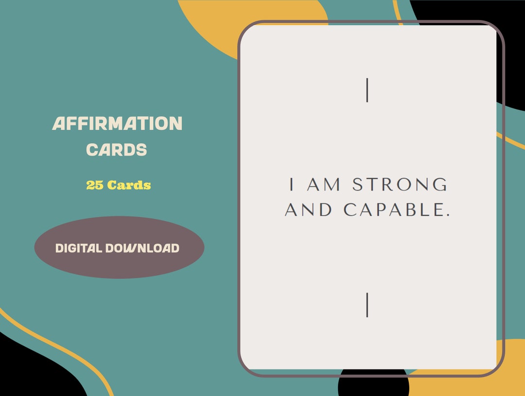 Women's Affirmation Cards Digital PDF Canva Designed Affirmation Cards ...