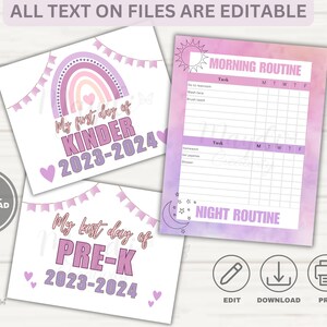 ALL Grades Boho Back to School BUNDLE, DIGITAL Download, Editable Daily ...