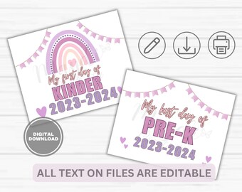 ALL Grades Boho Back to School BUNDLE, DIGITAL Download, Editable Daily ...