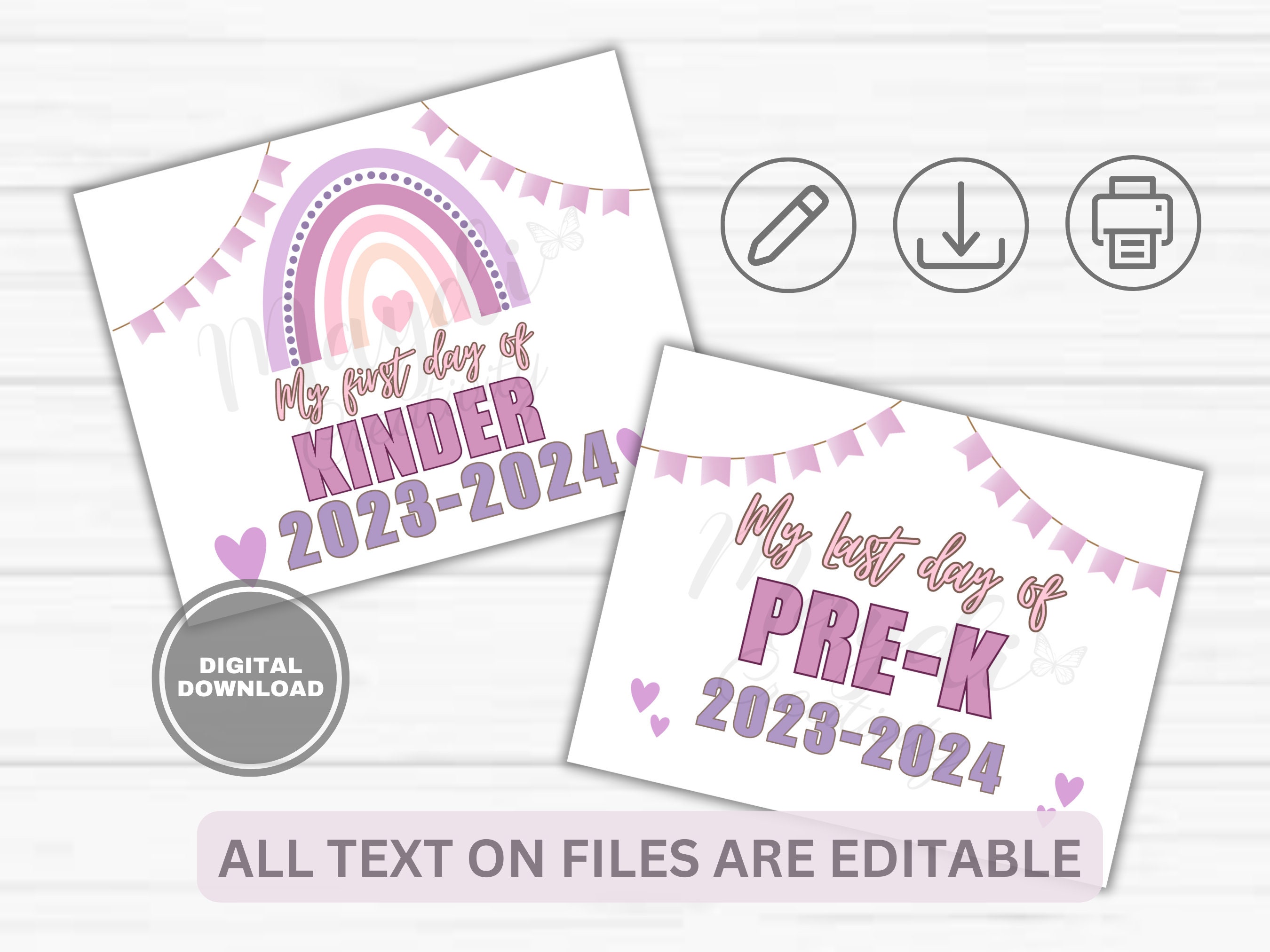 ALL Grades Boho Back to School BUNDLE, DIGITAL Download, Editable Daily ...