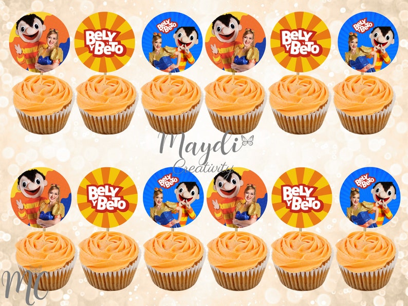 Bely Y Beto Kids Birthday Cupcake Toppers DIGITAL FILE - Etsy New Zealand