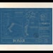 BOXER Blueprint, Dog Art, Mid-century Art, Dog Lover Gift, Museum ...