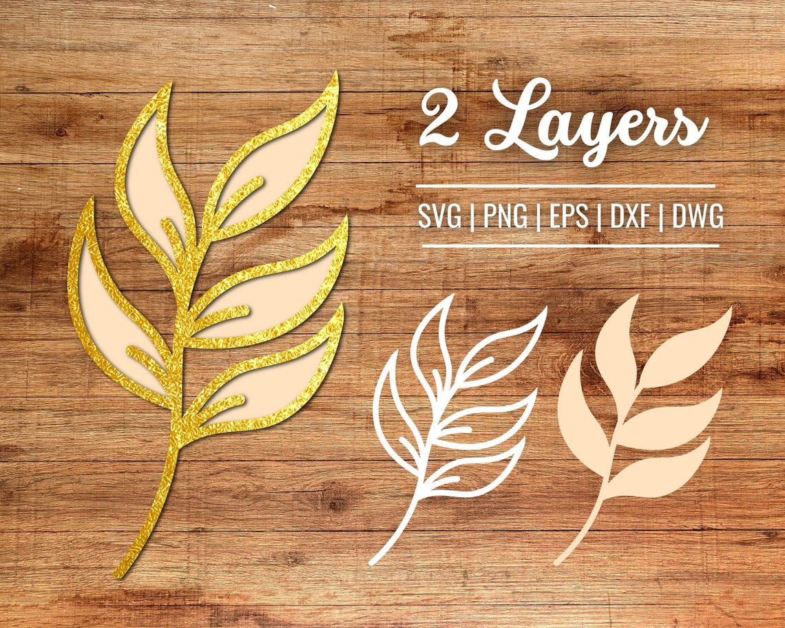 Paper Leaves SVG Bundle, Wedding Printable Digital Download Files, Png ...