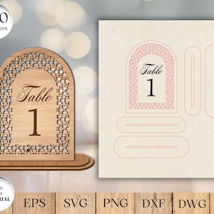 Rattan Arch Table Numbers for Laser Cut, Digital Download Files, Png ...