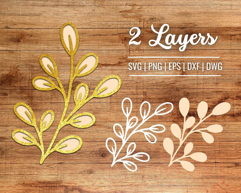 Paper Leaves SVG Bundle Wedding Printable Digital Download - Etsy