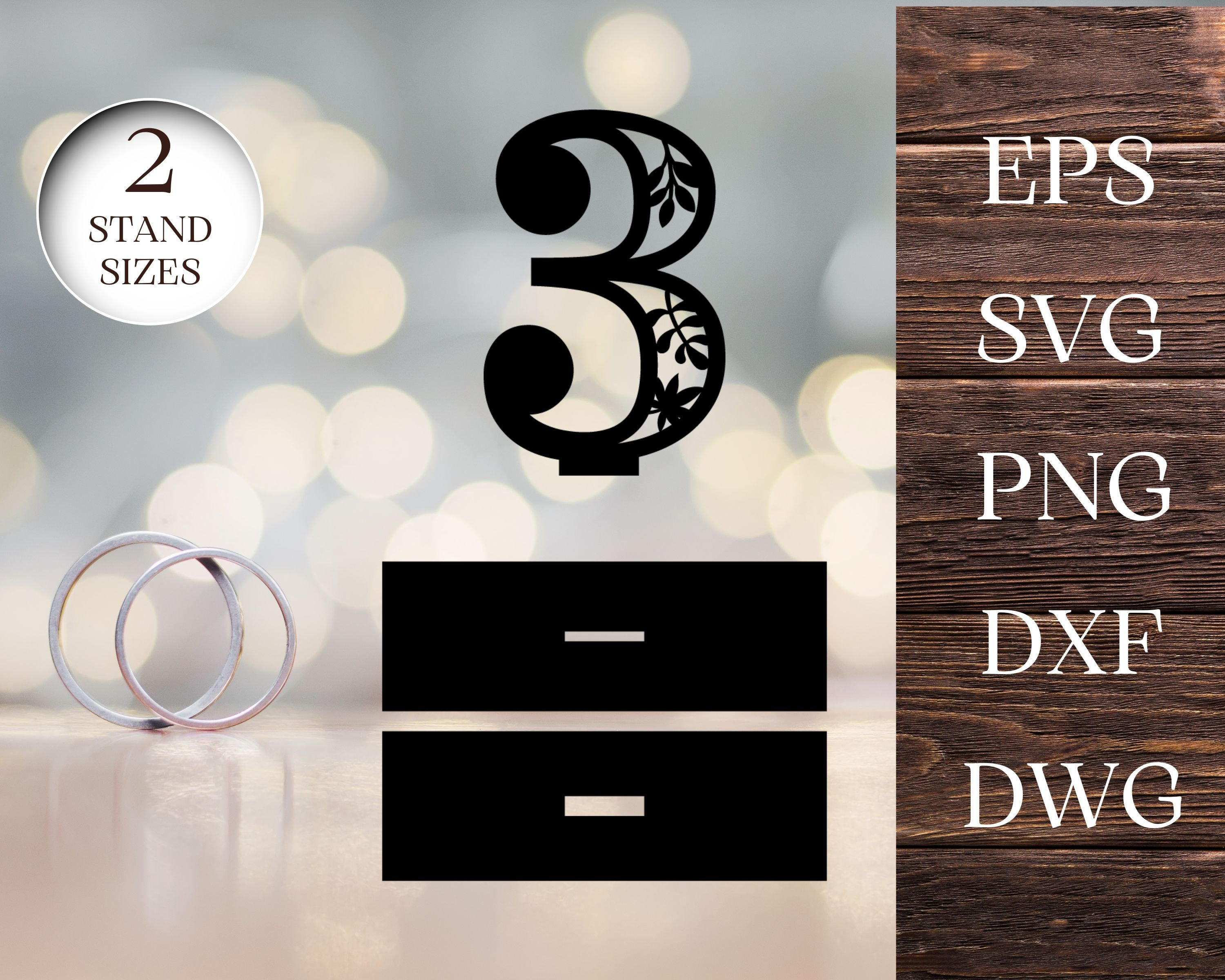 Rustic Wedding Table Numbers SVG, Laser Cut, Table Centerpieces ...