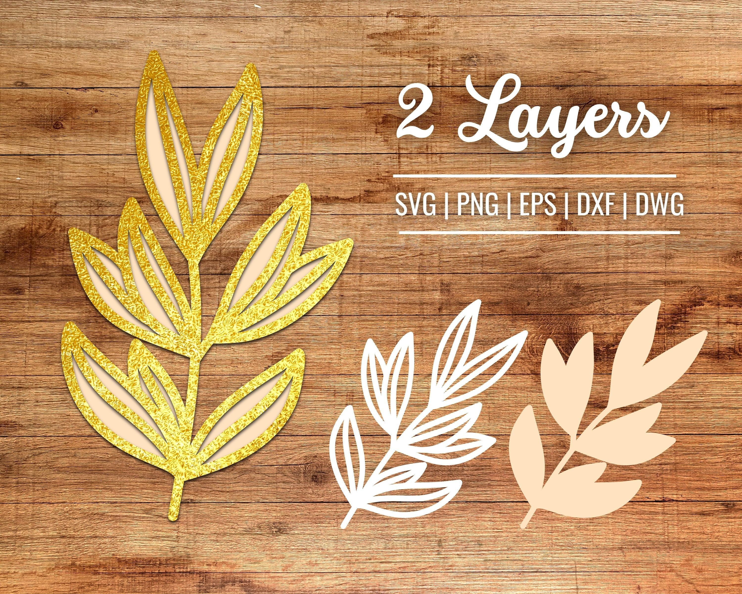 Paper Leaves SVG Bundle Wedding Printable Digital Download - Etsy