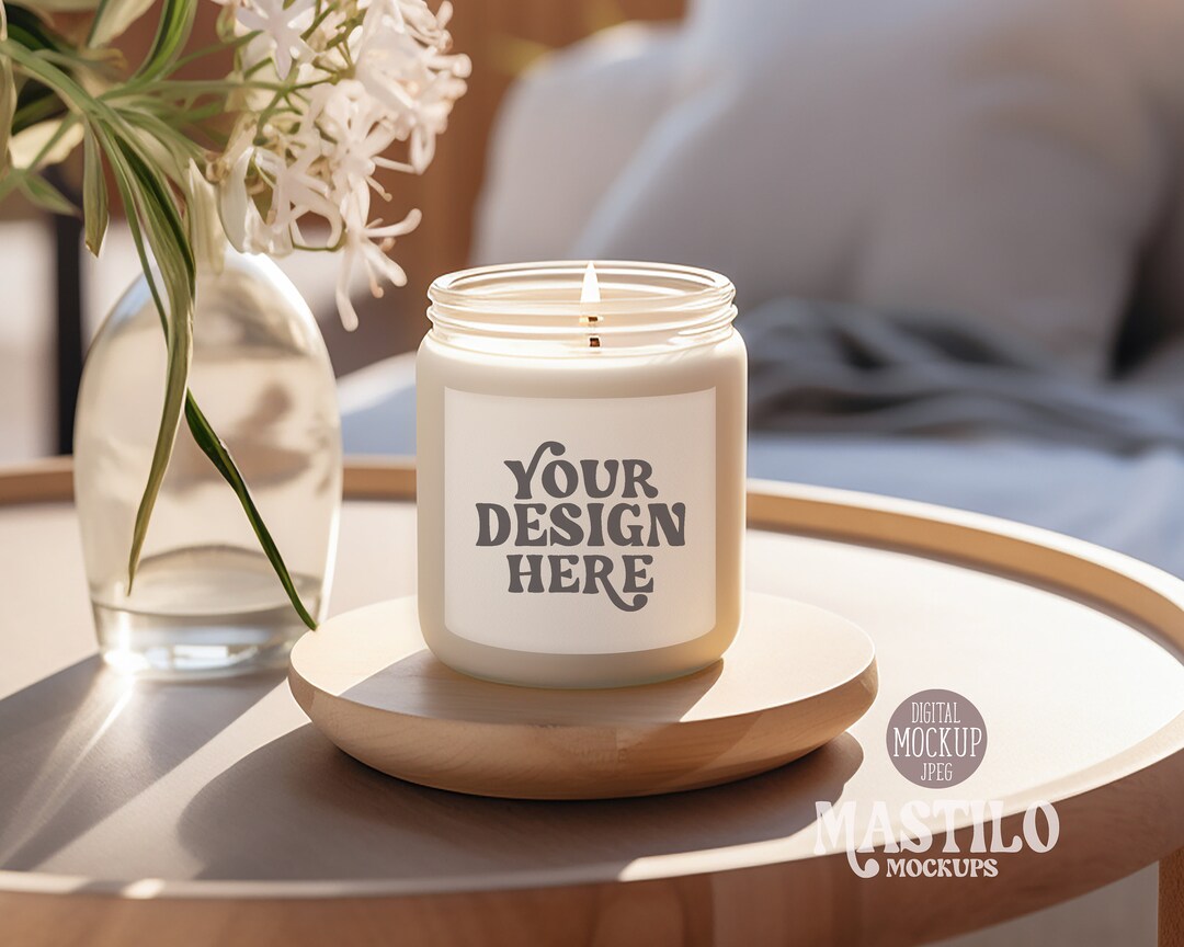 Candle Mockup, Blank Candle Mockup, Styled Stock Photowhite Candle Jar ...