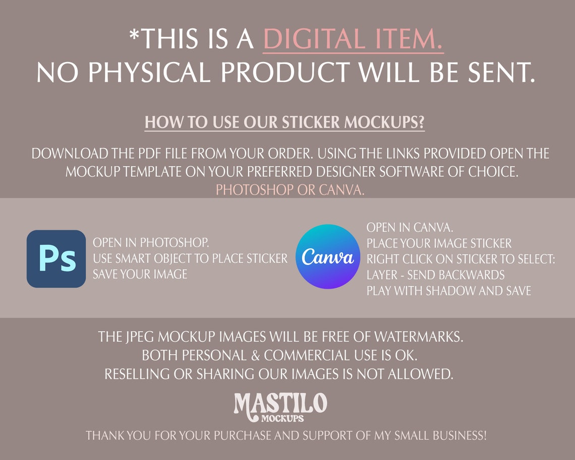 Cute Sticker Mockup, Sticker Mockup Canva, Photoshop Sticker Mockup ...