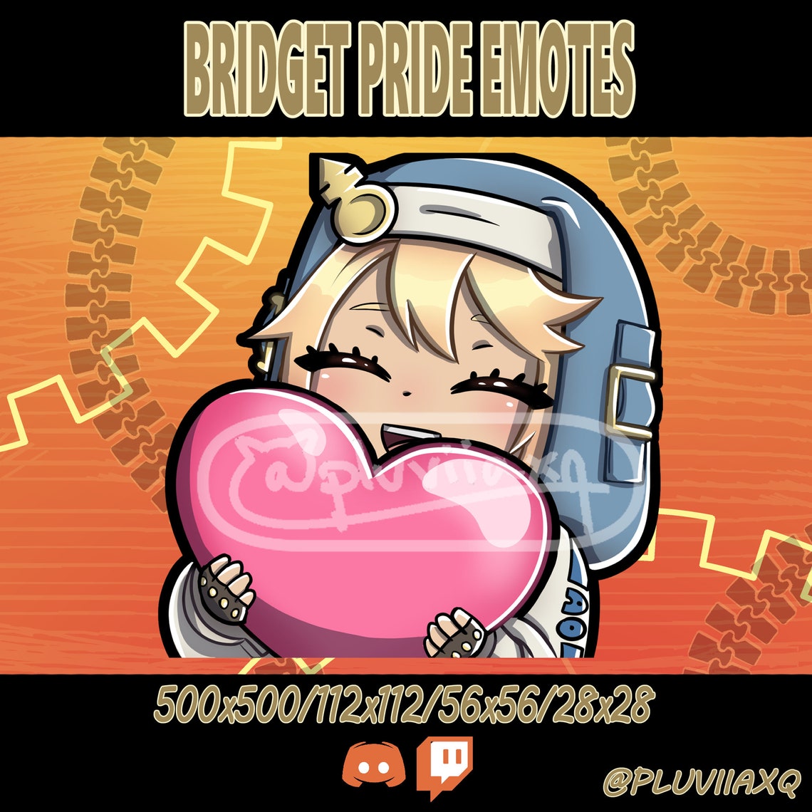 Bridget Guilty Gear Strive Emotes for TWITCH/DISCORD 500x500/112x112 ...