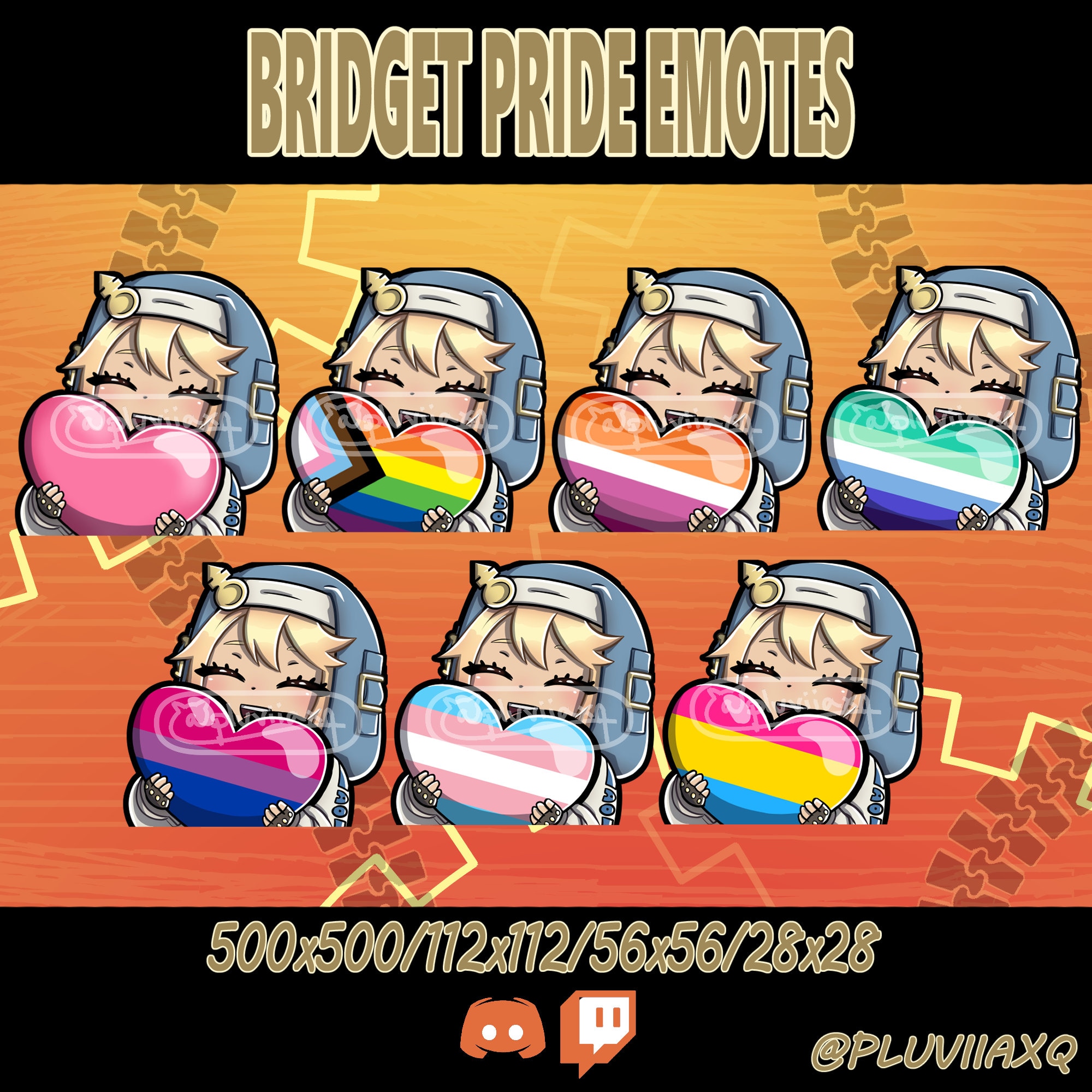 Bridget Guilty Gear Strive Emotes for TWITCH/DISCORD 500x500/112x112 ...
