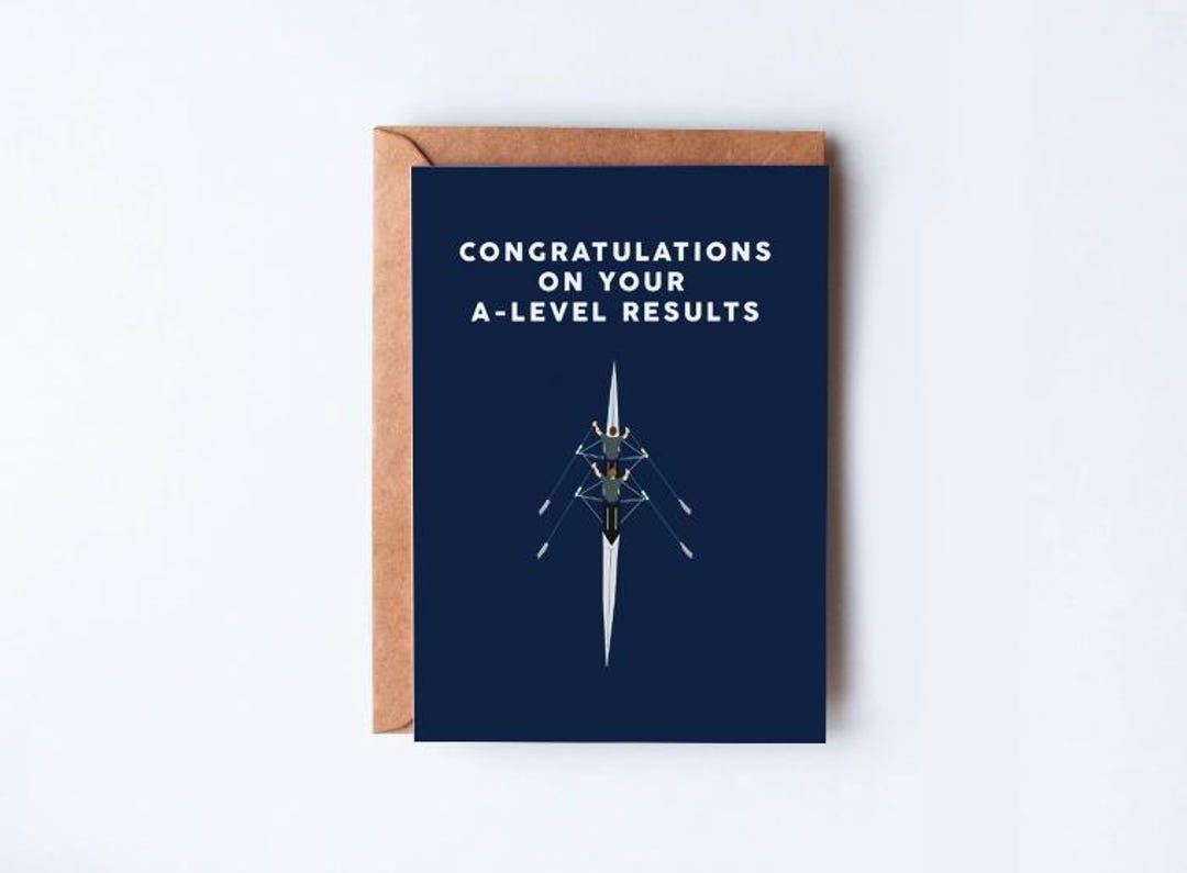 Rowing Birthday Card Congratulations A Levels Rowing Enthusiast Card - Etsy