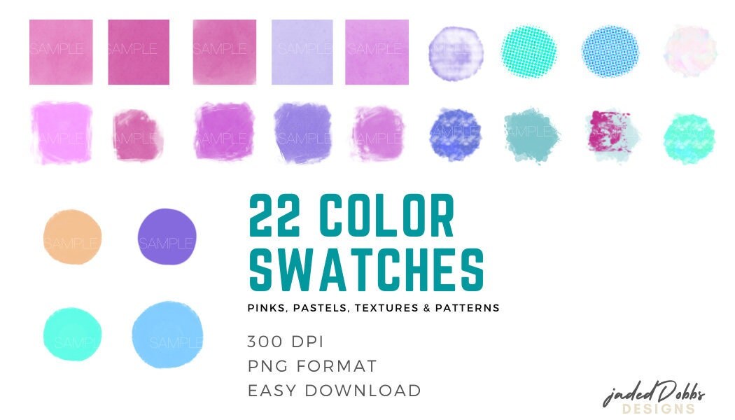 Pastel Pinks and Blues Clipart, Painting Watercolor Clip Art ...