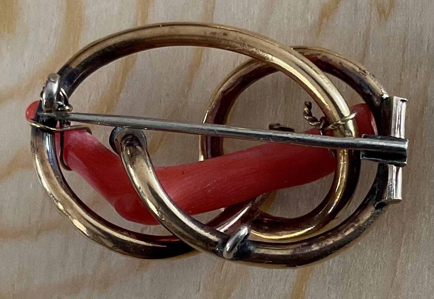Vintage Natural Coral and Gold Tone Victorian Red Coral Pin Brooch. - Etsy