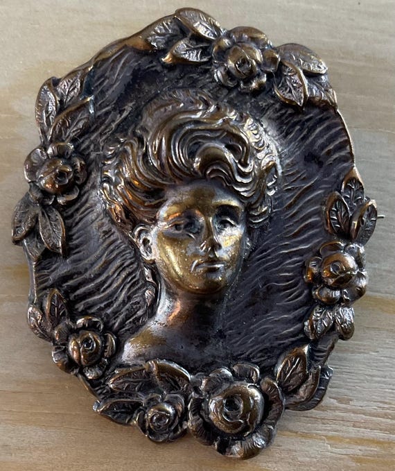 Vintage Repousse Gibson Girl Victorian, Art Nouveau S… - Gem